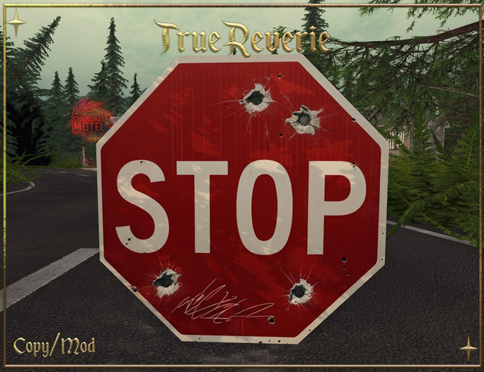 Second Life Marketplace - [True] Road Trip - Stop Sign
